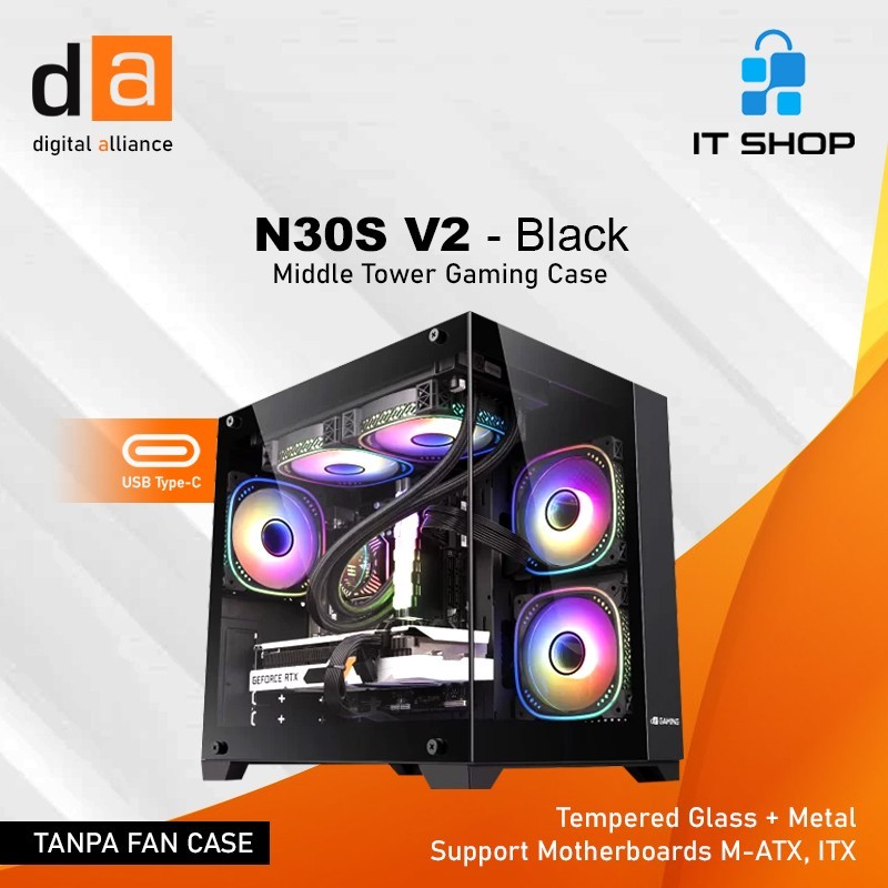 Digital Alliance N30S V2 Gaming Case - Black | Shopee Malaysia