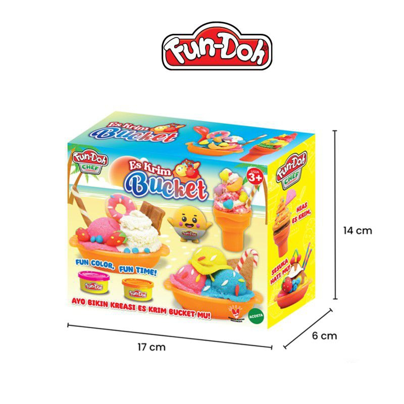 Fun doh Ice Cream Bucket Plastic doh toy | Shopee Malaysia