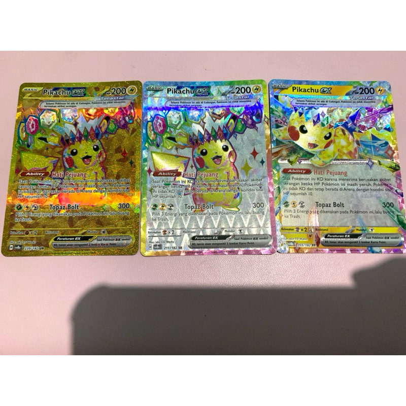 Pikachu KILAT RASI EX RR SR UR RARE ULTRA SUPER INDONESIA ID POKEMON TCG TRADING CARD OFFICIAL ...