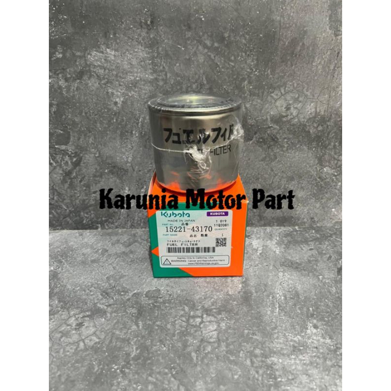 Kubota SOLAR FILTER 15221-43170 MINI EXCAVATOR U50-5S GENUINE | Shopee ...