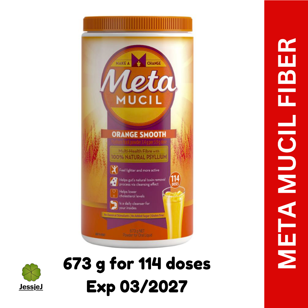 Metamucil Meta Mucil Daily Fiber Smooth Orange 114 Doses 673g | Shopee ...