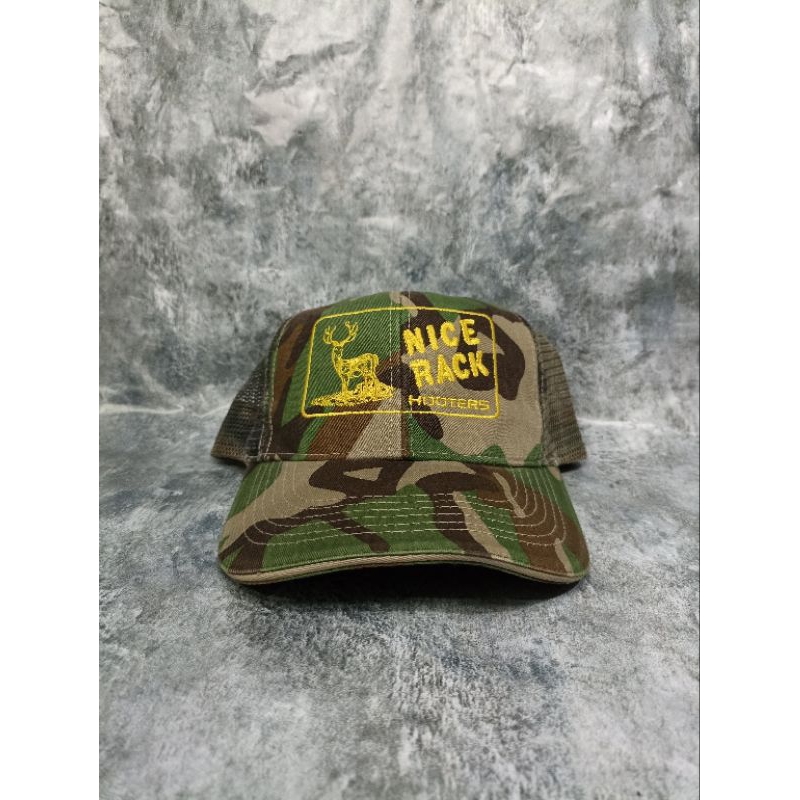 Hooters Nice Rack Deer Camo Mesh Snapback Trucker Hat Cap Brown Green ...