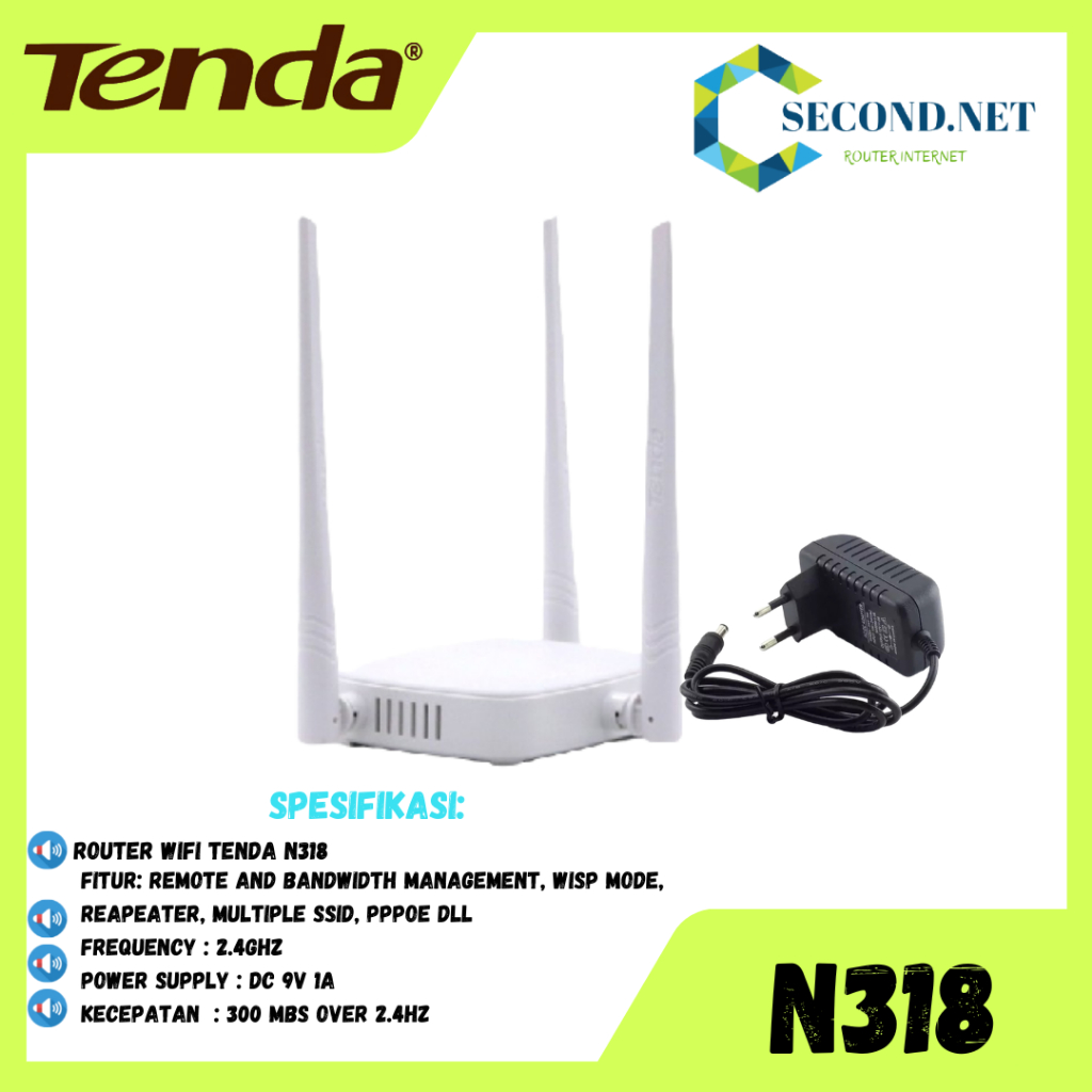 Tenda N318 300Mbps Wireless WiFi Router WISP Repeater AP Model ...
