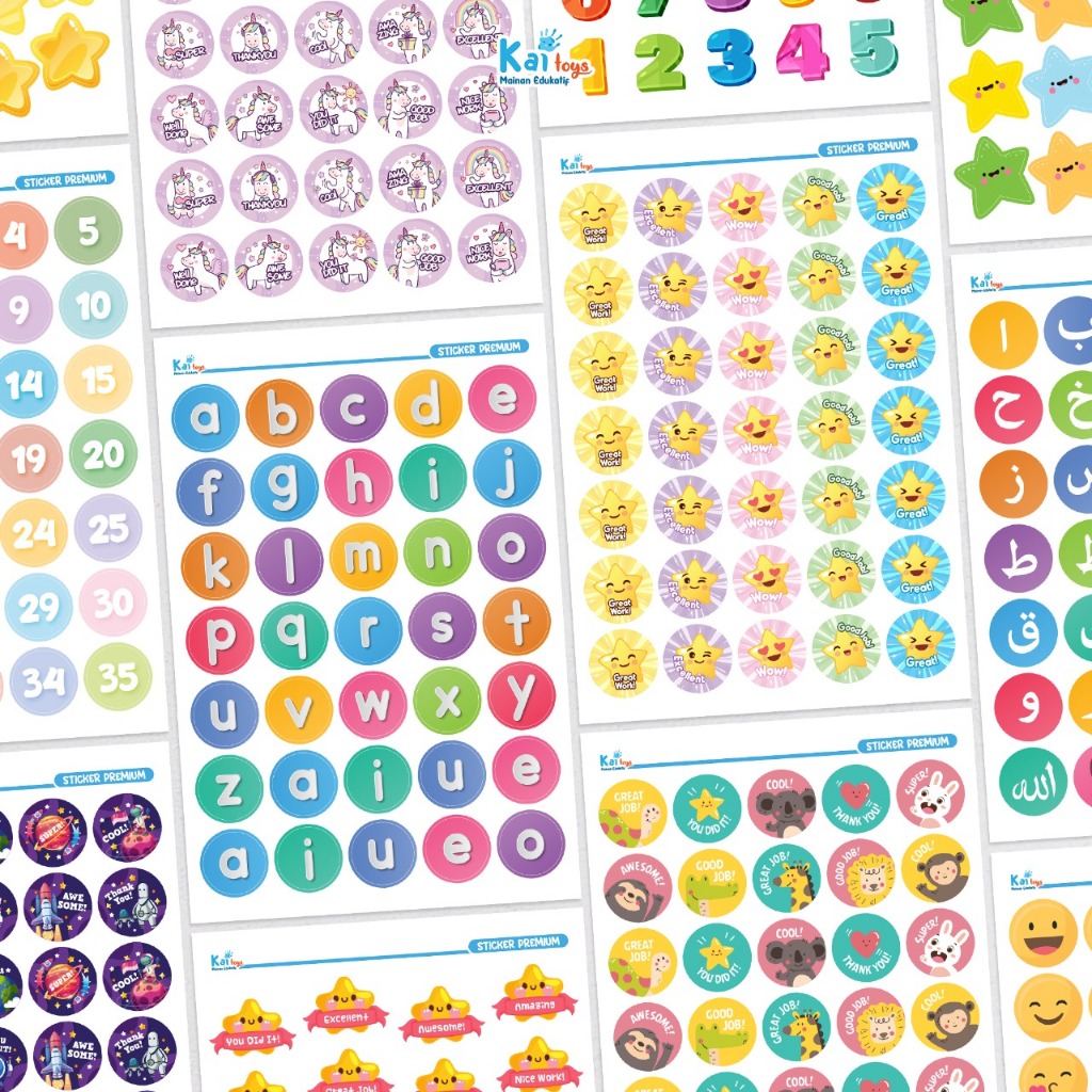 Premium kai toys stickers / Waterproof Kindergarten PAUD Children's ...