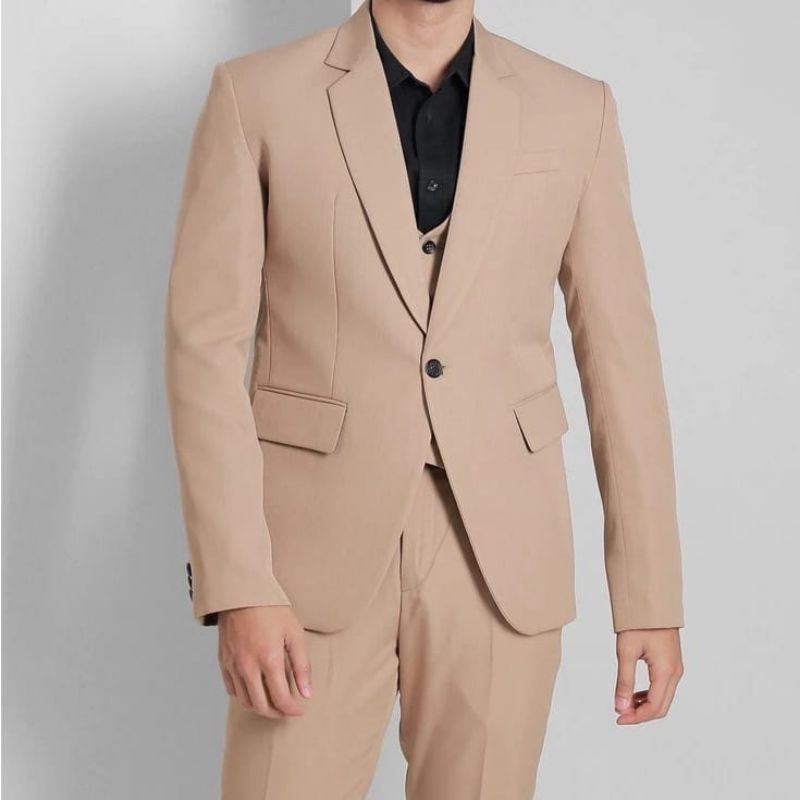 2 In 1 Mocca Color Men's Suit Set Formal Men's Suit Set Suit and Pants ...