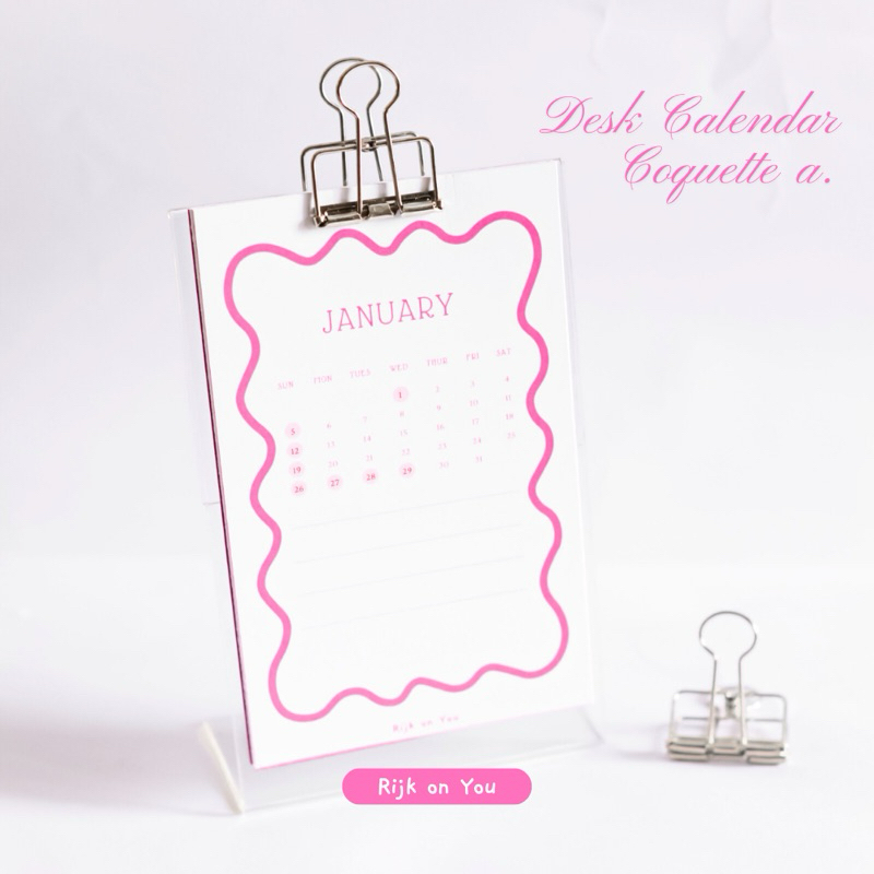 Rijk series A 2025 Coquette calendar | Calendar & Note Desk | Shopee ...