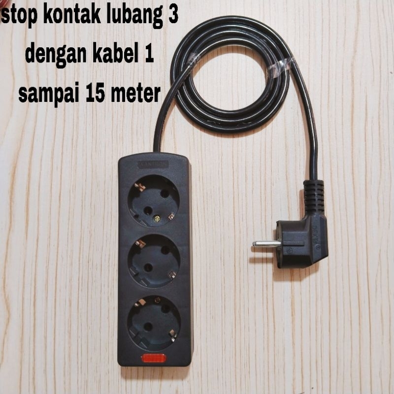 3 Hole Plug With 1 to 15 Meter Cable | Shopee Malaysia
