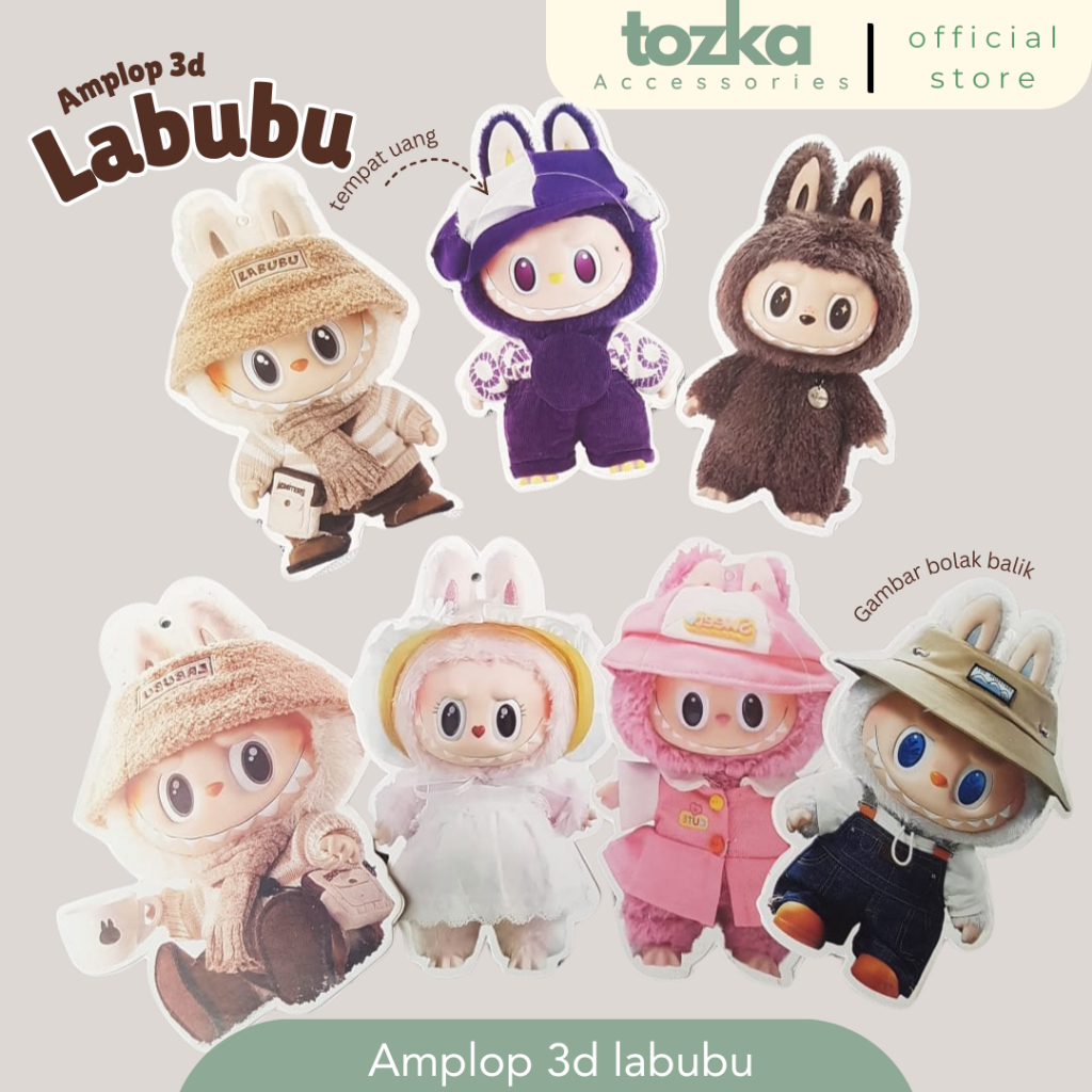 [Tozka] Labubu I Angpao Envelope 3d Character I Eid Envelope Angpau ...