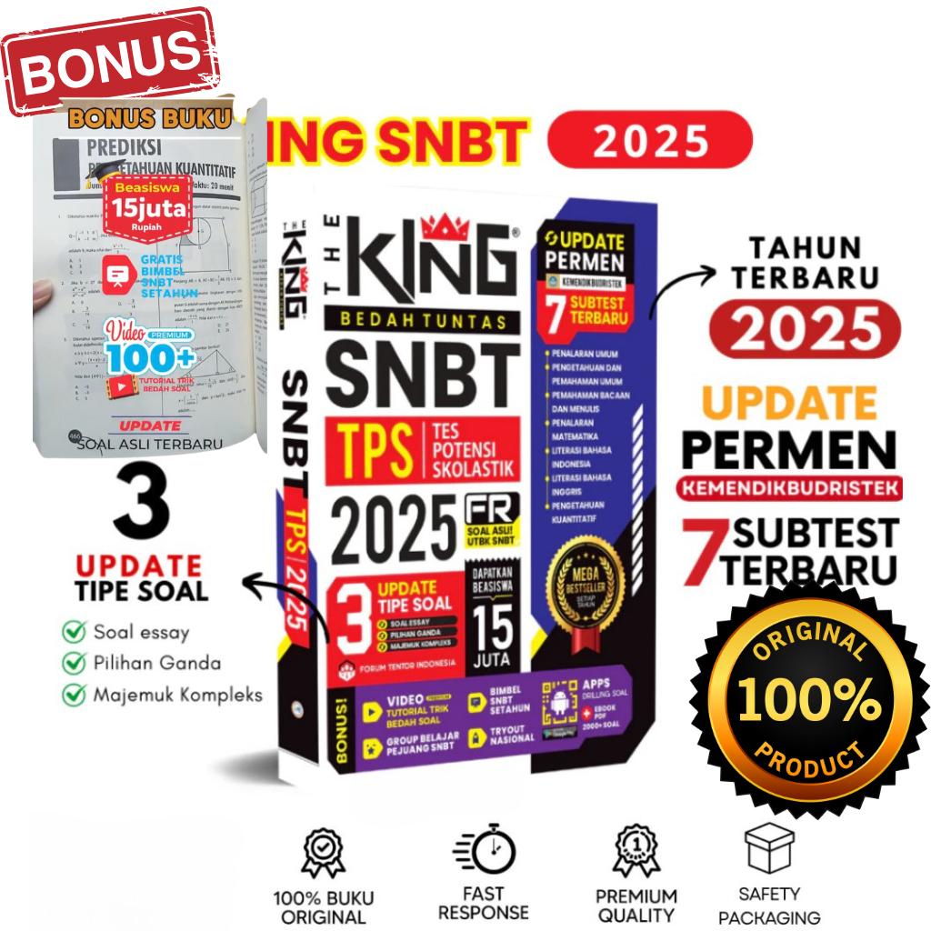 Original SNBT and UTBK Test Book - The King SNBT 2025 Update Package ...