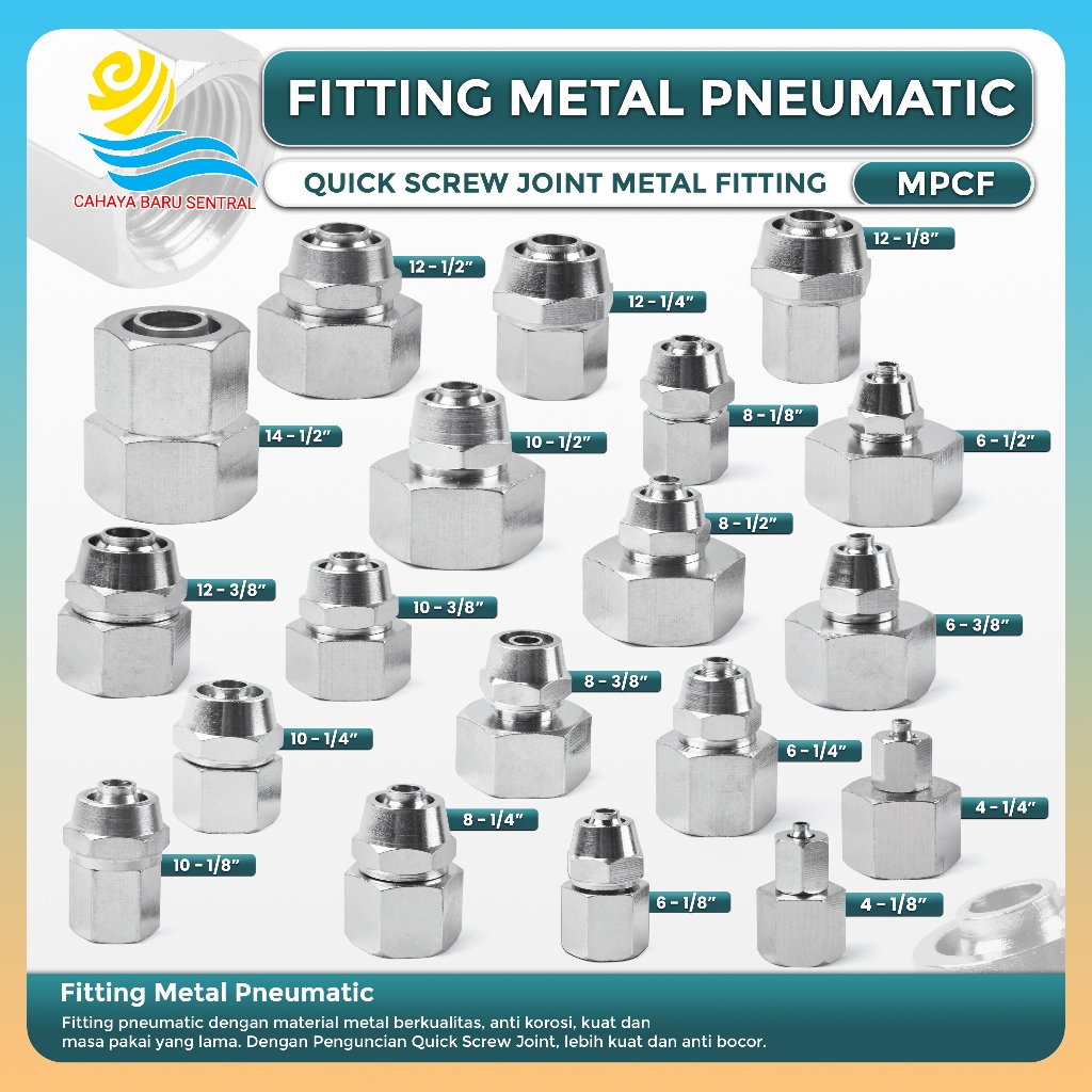 Straight DRAT PAREUMATIC METAL FITTINGS IN MPCF | Shopee Malaysia