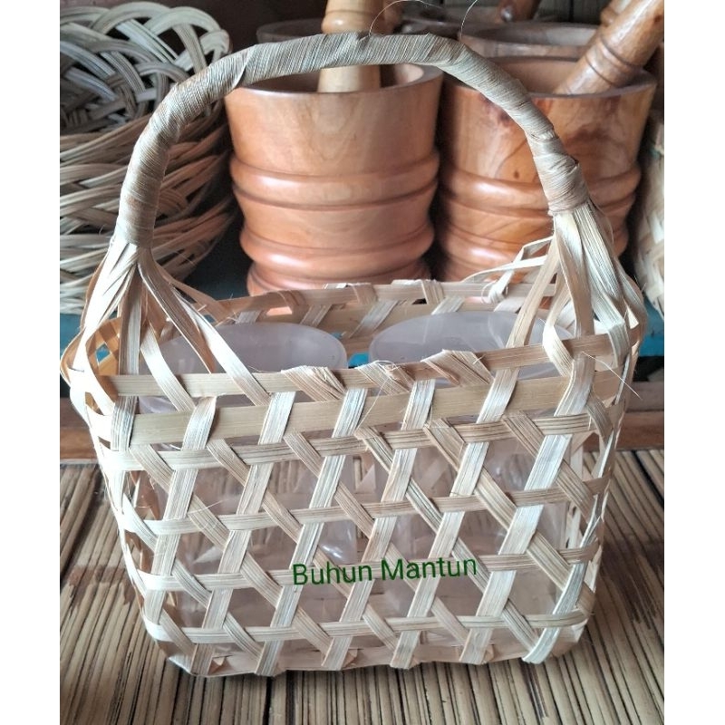 Jar Basket 20x10x15 Tube Jar Basket Woven Bamboo Basket Tube Jar Bag ...