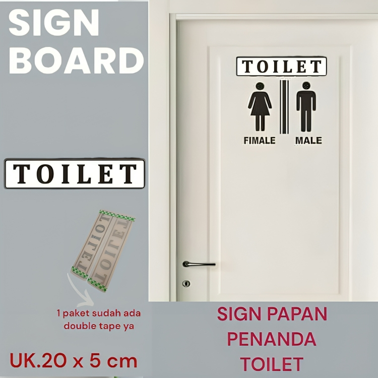 Plate sign label writing board TOILET sign board TOILET board Signage ...