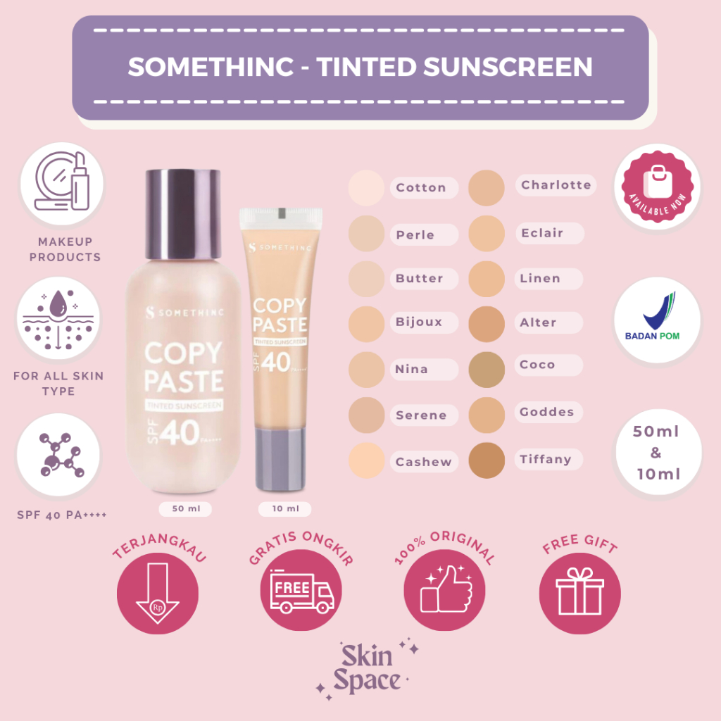SOMETHINC Copy Paste Tinted Sunscreen SPF 40 PA++++ - Skin Tint ...