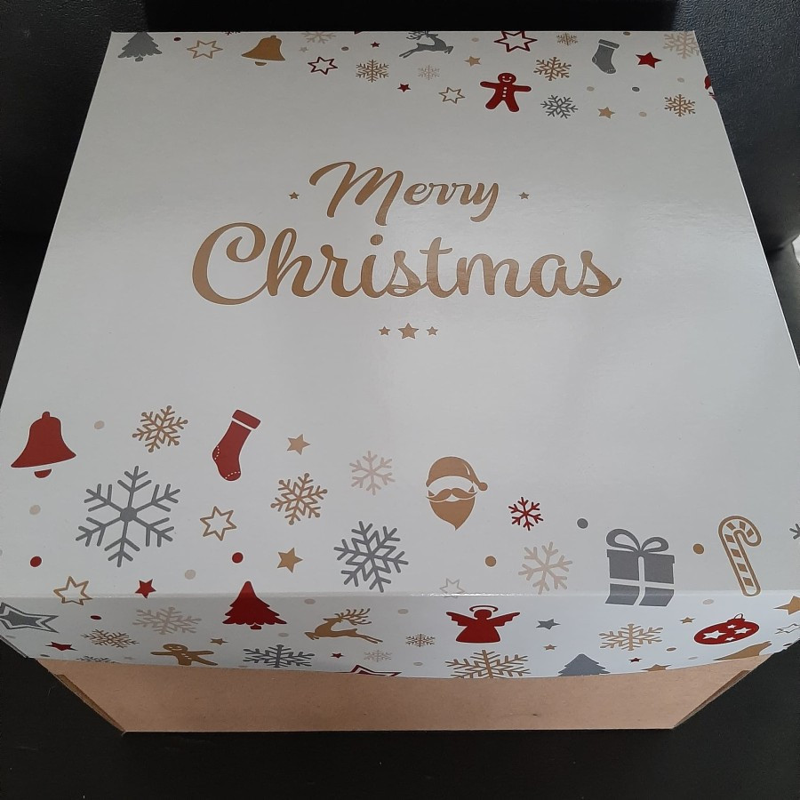 (5 Pcs) legit layered cake packaging box, legit layered pudding cake box, christmas edition ...