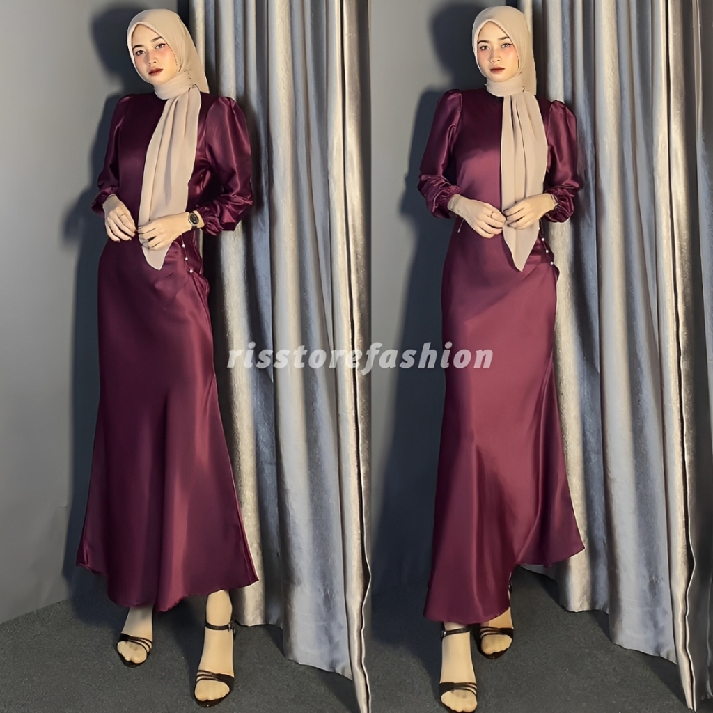 Elora Premium Silk Satin Dress Women's Fashion Clothes for Graduation ...