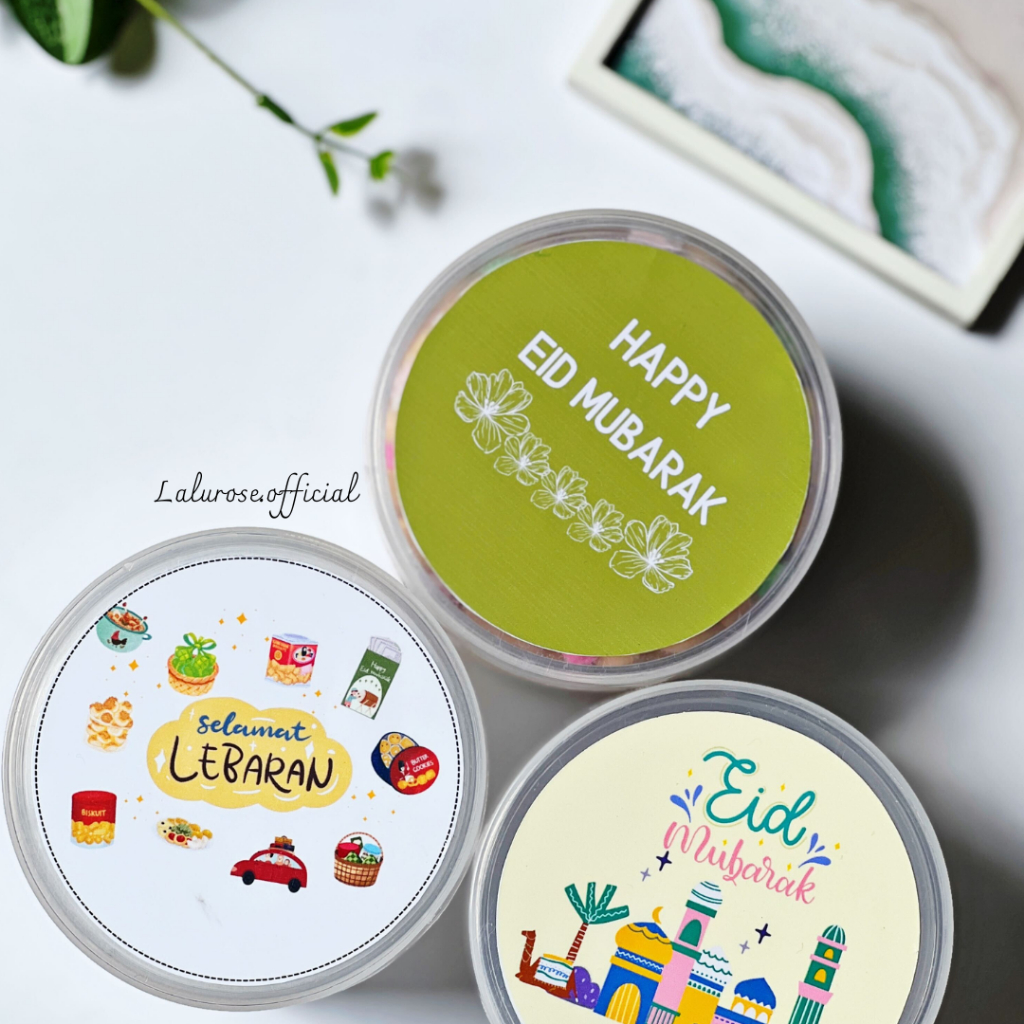Eid Jar Stickers, Pastry Stickers, Eid Al-Fitr Jar Stickers | Shopee ...