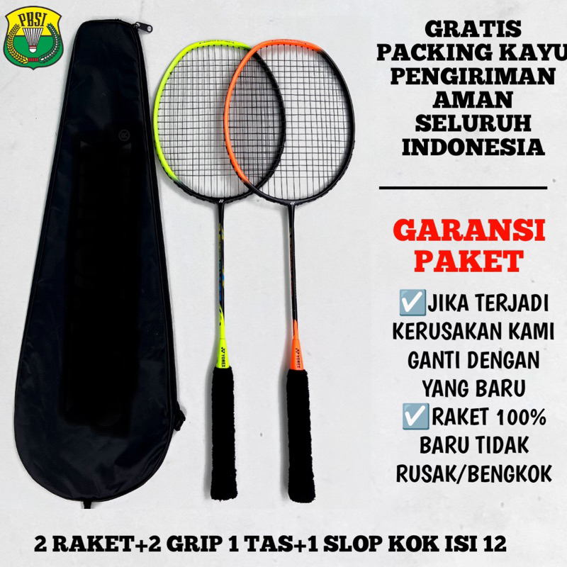Original badminton racket ready to use complete economical package ...