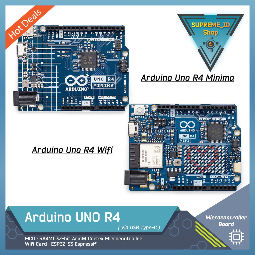 Arduino Uno R4 Wifi Minima Esp32 S3 Ra4m1 32 Bit Arm Microcontroller
