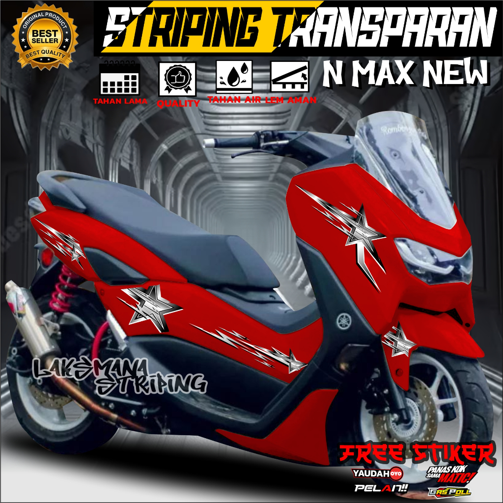 Yamaha NMAX NEW 155 Transparent Striping Variations of NMAX Lightning ...