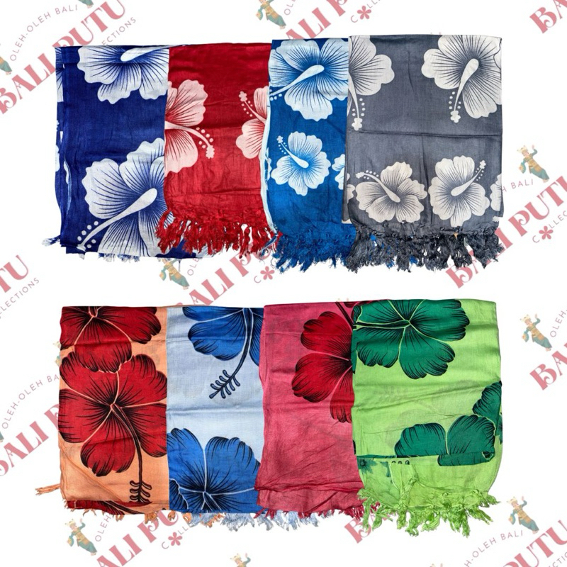 BALI BEACH FABRIC WITH FLOWER/JAUN BALI MOTIF | BALI SARONG FABRIC ...