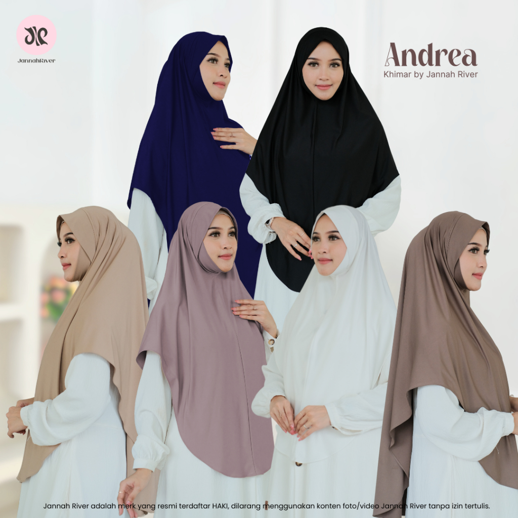 Jannah River Andrea Khimar Chin Malay Hijab Bergo Anti Chubby Chin ...