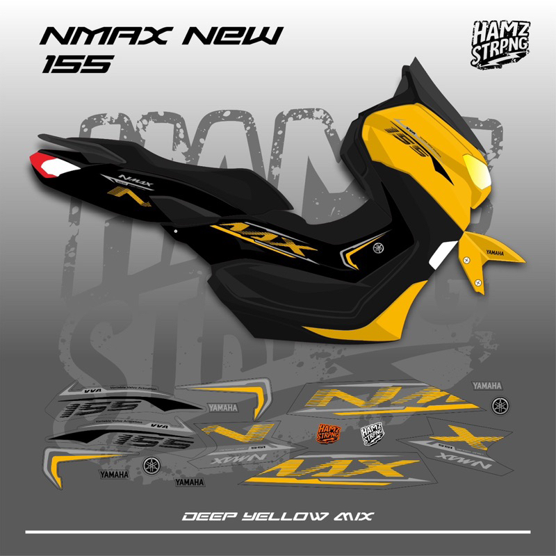 NMAX New 155 Art Grid Transparent Striping Thailand Design | Shopee ...