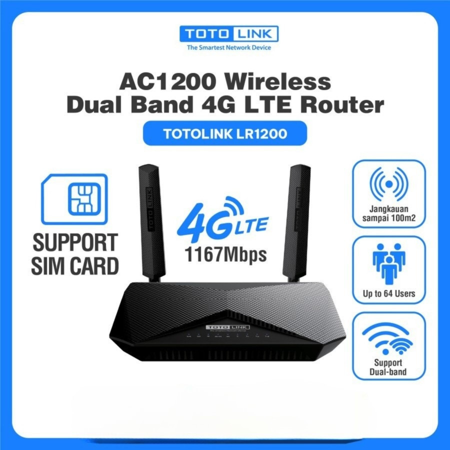 Totolink LR-1200 WIRELESS DUAL BAND 4G LTE ROUTER | Shopee Malaysia