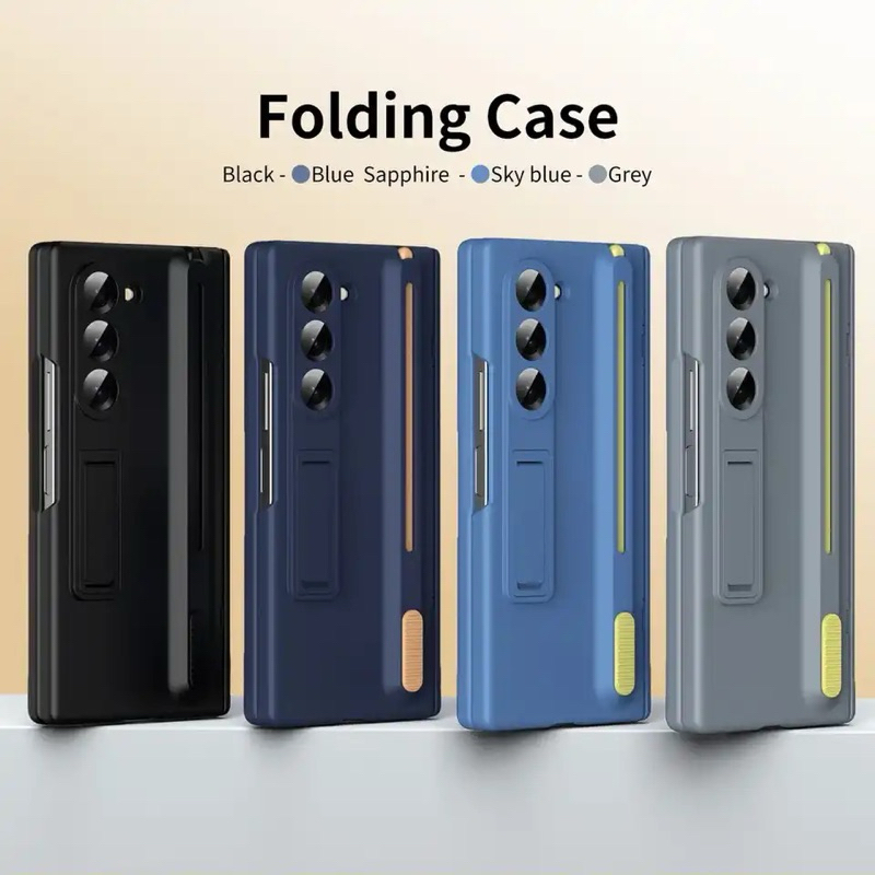 Premium Casing SAMSUNG Z FOLD 3 4 5 6 5G Folding Case Kick Stand Hinge ...