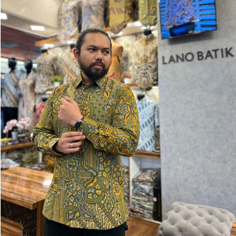 KEMEJA Lano Batik - Gribik Lasem Muda - Men's Batik Shirt - Men's ...