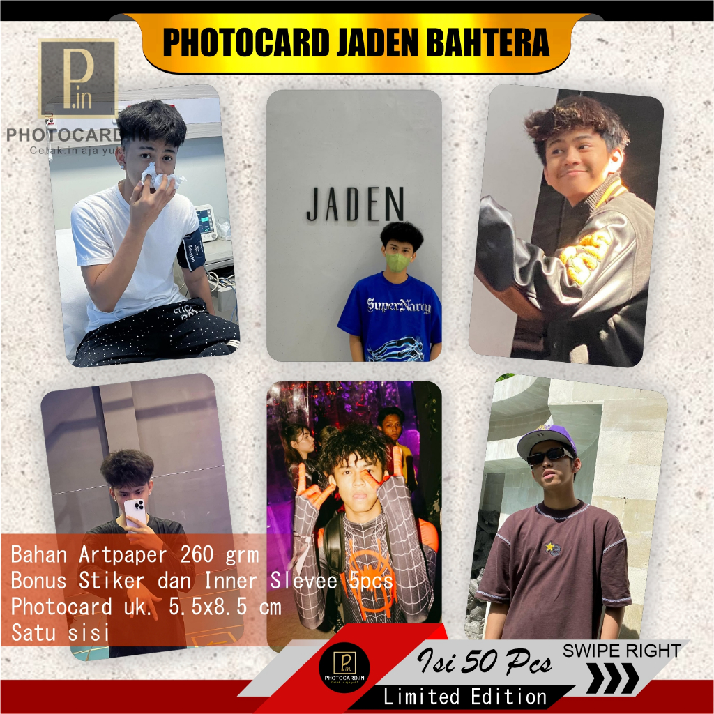 Photocard Jaden Ark contains 50 pcs (Free Stickers and Inner Slevee ...