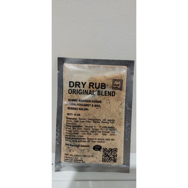Lean Lab Marinated Dry Rub Original Flavor Sachet Packaging 10gr ...