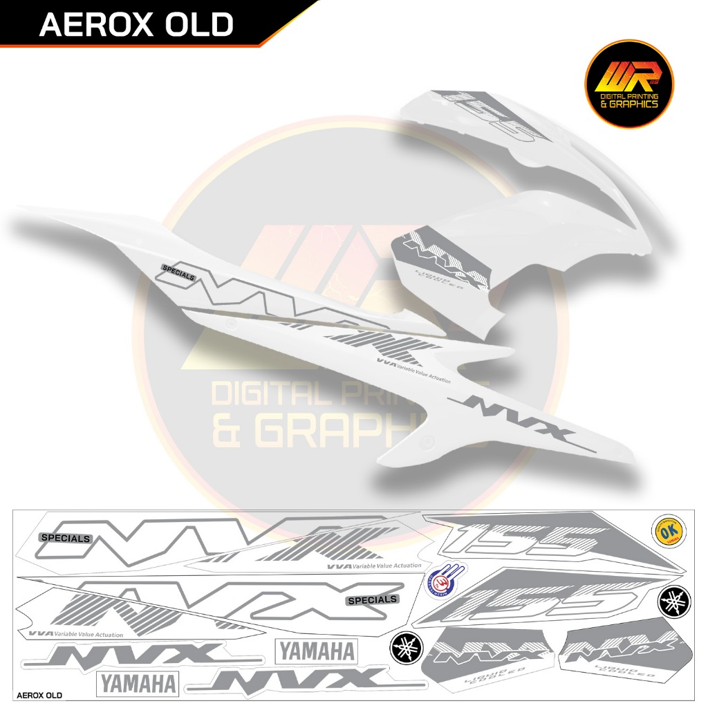 Aerox Old Nvx Striping Transparent Clear Material Old Aerox Sticker ...