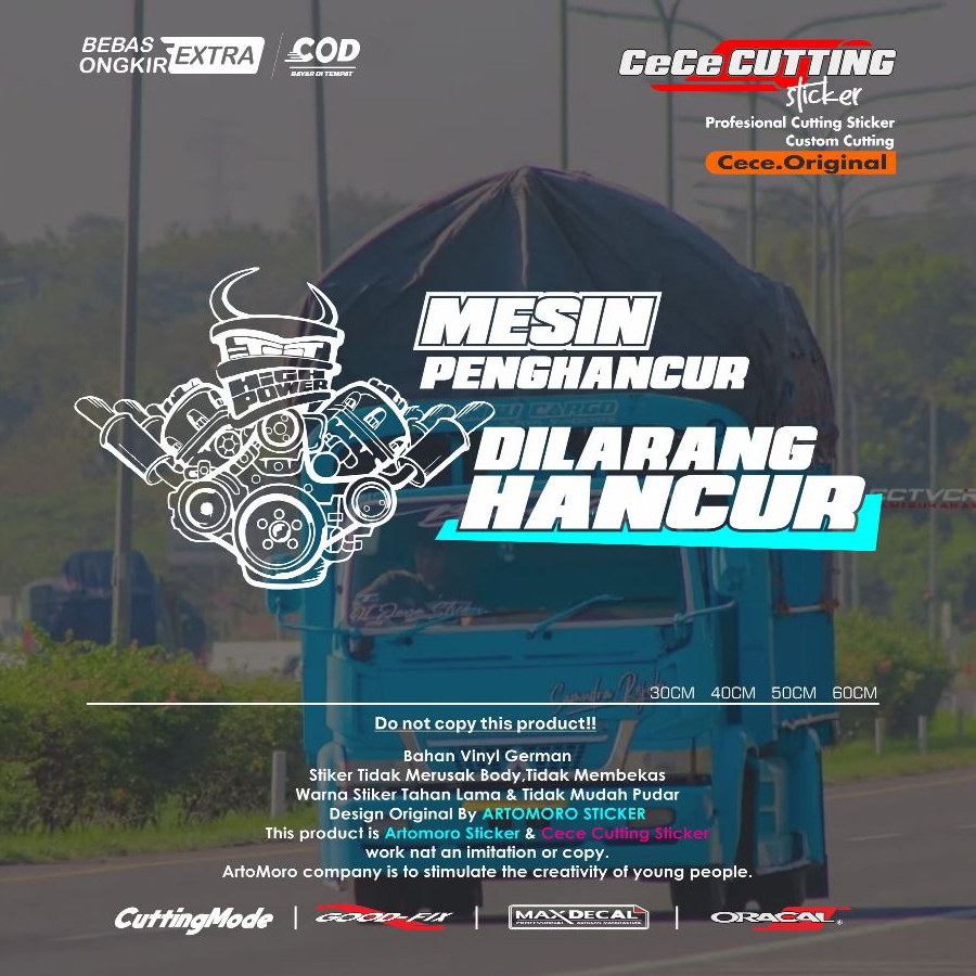 MESIN Cutting Sticker Car Sticker Variations of Side Body Mirrors, Cool ...