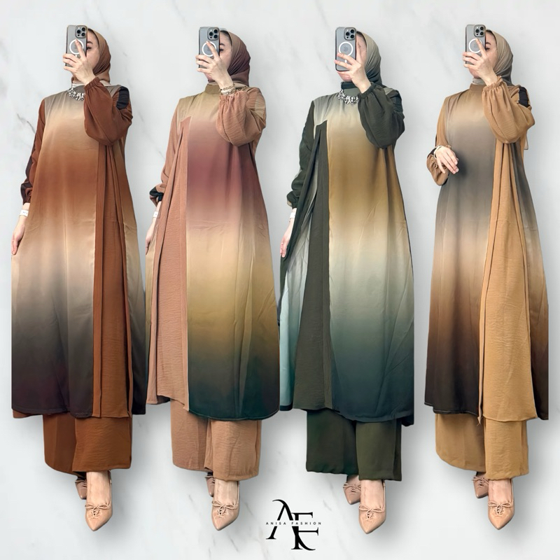 One SET RIMA TUNIK NEW CERUTY - BUSUI FRIENDLY GRADATION CERUTY SET ...