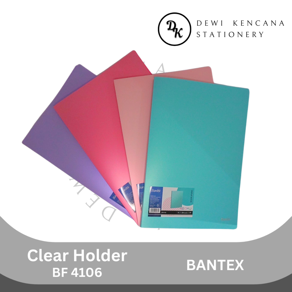 Bantex BF4106 Clear Holder Folder, 20 Sheets Bantex Document Folder ...