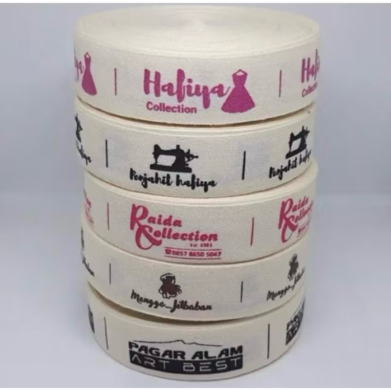 KATUN 15 meters imported cotton labels/hijab labels/clothing labels ...