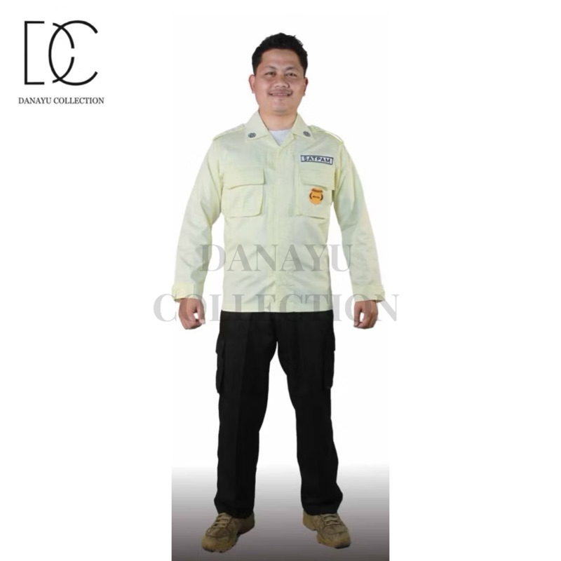 Beige PDL Security Guard Uniform / Cream Security Suit Long Sleeve ...