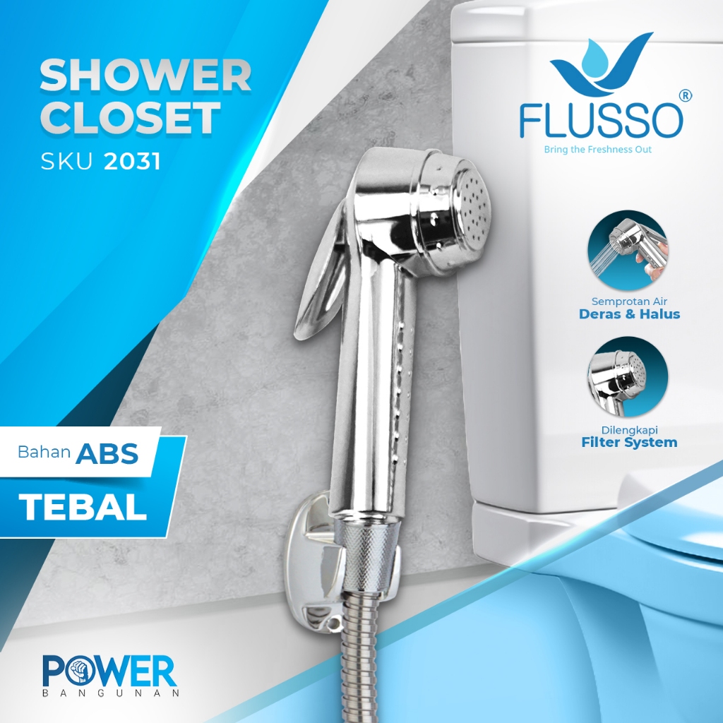 Shower Closet Hose Set 150cm Thread 1/2 Stainless Fullset Premium ...