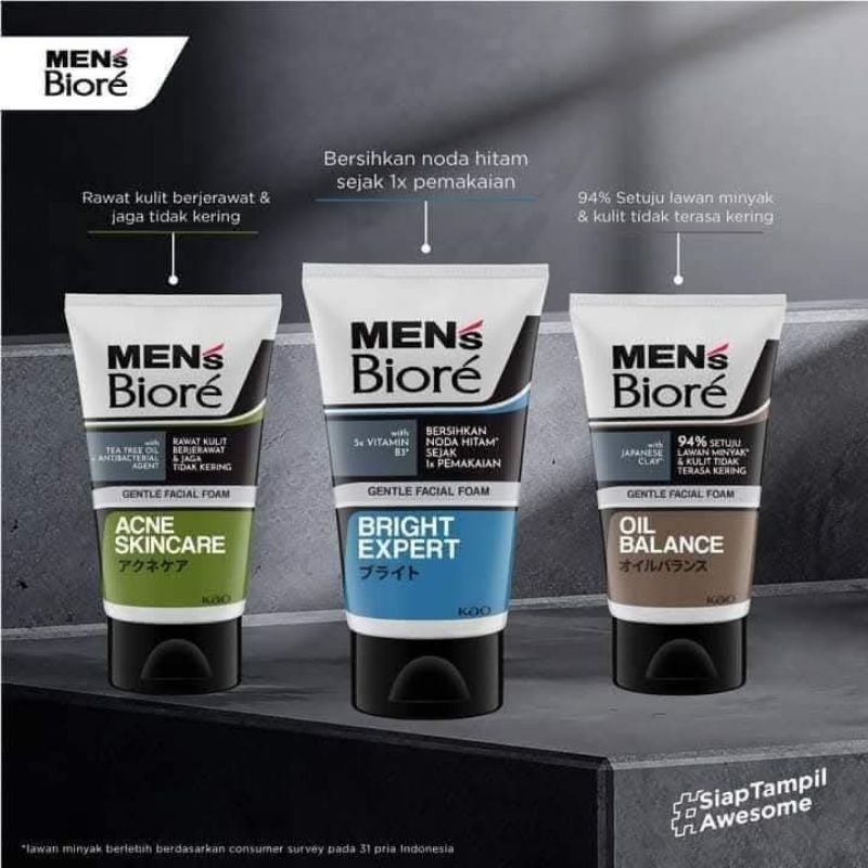 Biore Facial Soap Mens Biore Micro Bright Scrub Facial Wash 100 ML ...