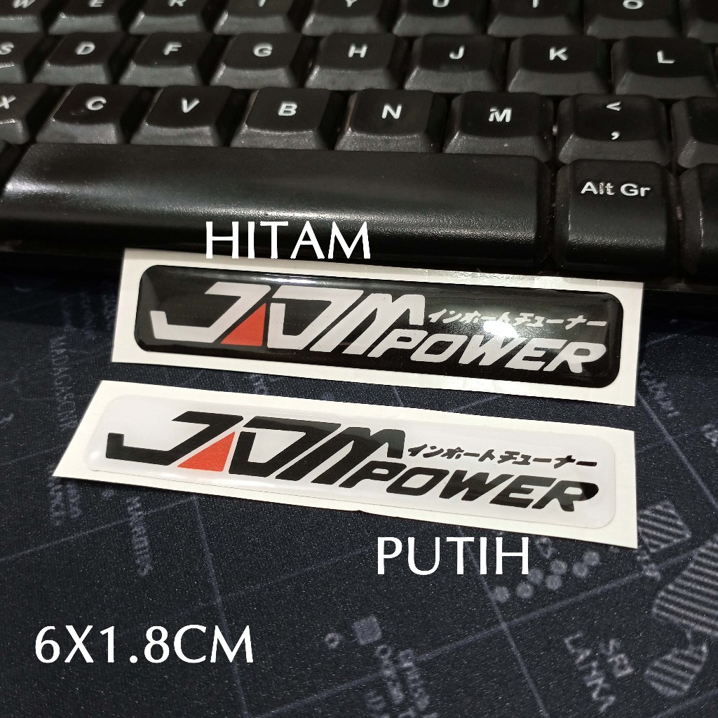 Japan JAPAN JDM POWER Resin Embossed Sticker Small 3D Lycal Logo ...