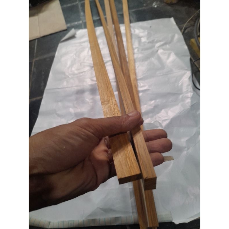 List of tpk teak strips 1cm x2cm x100cm 6 sticks | Shopee Malaysia