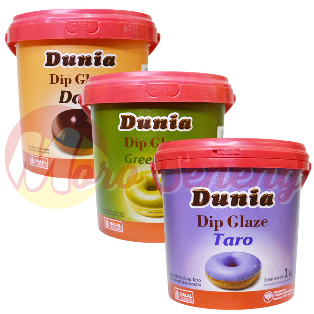 Ed Close! Dunia Glaze 1 kg Donut Dark Green Tea Taro Bucket 1kg ...