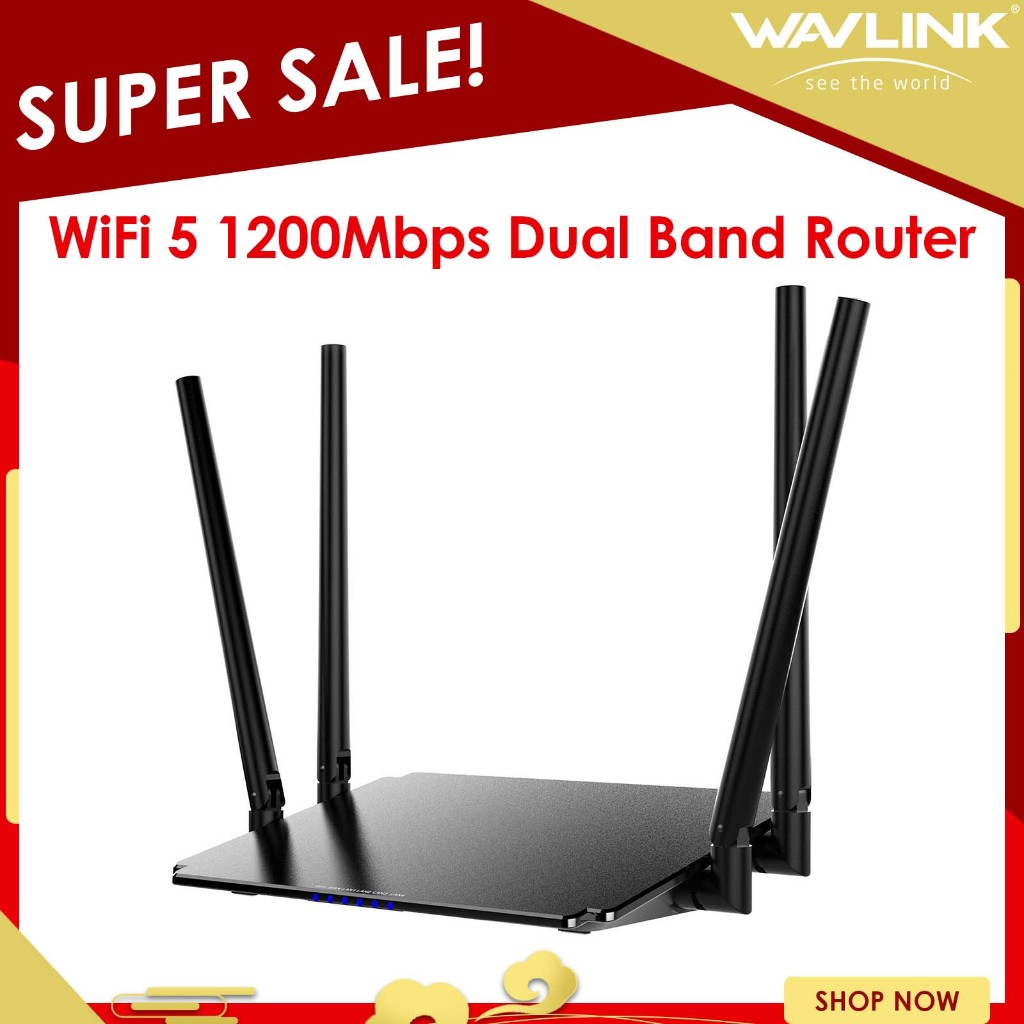 Wavlink AC1200 Dual-Band WiFi Router, WiFi 5 Wireless Router 1200Mbps ...