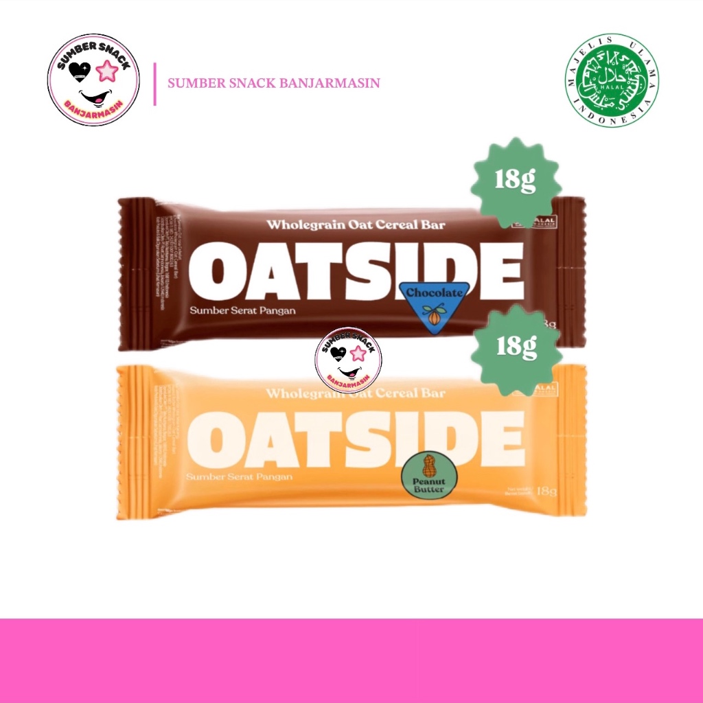 Oatside Wholegrain Oat Cereal Bar (18g) (2 Flavor Variants) | Shopee ...