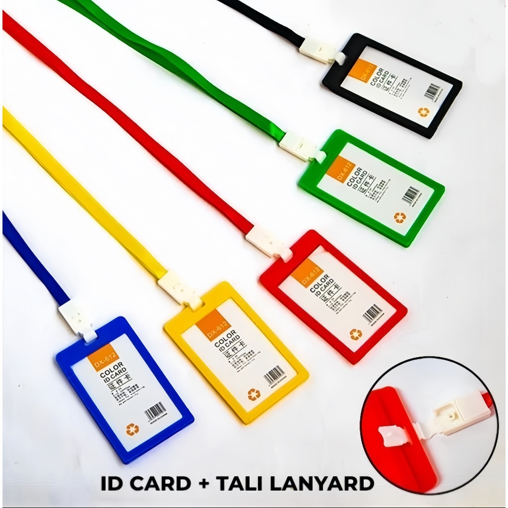 GANTUNGAN (1 Set ID Card + Rope) Name Tag ID Card + Rope Lanyard Name ...