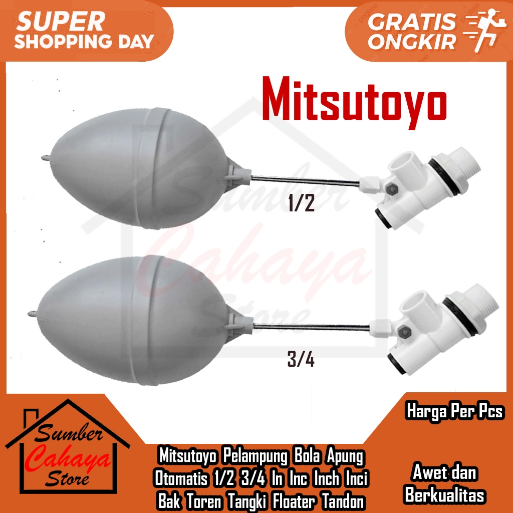 Mitsutoyo PVC Float Size 1/2" 3/4 In Inc Inch Inch Reservoir Container ...