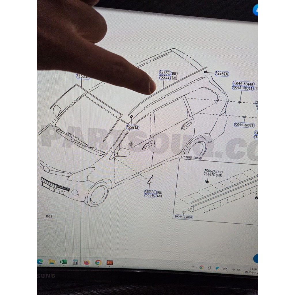 Rubber roof roof avanza xenia 2012 2013 2014 2015 2016 2017 2018 2019 ...