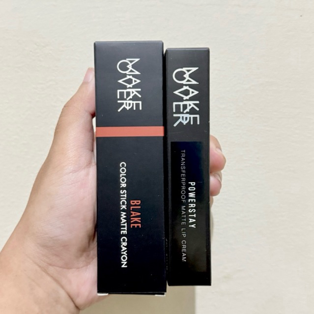 Make Over Lip Matte Crayon Skye - Blake / Powerstay Transferproof Matte ...