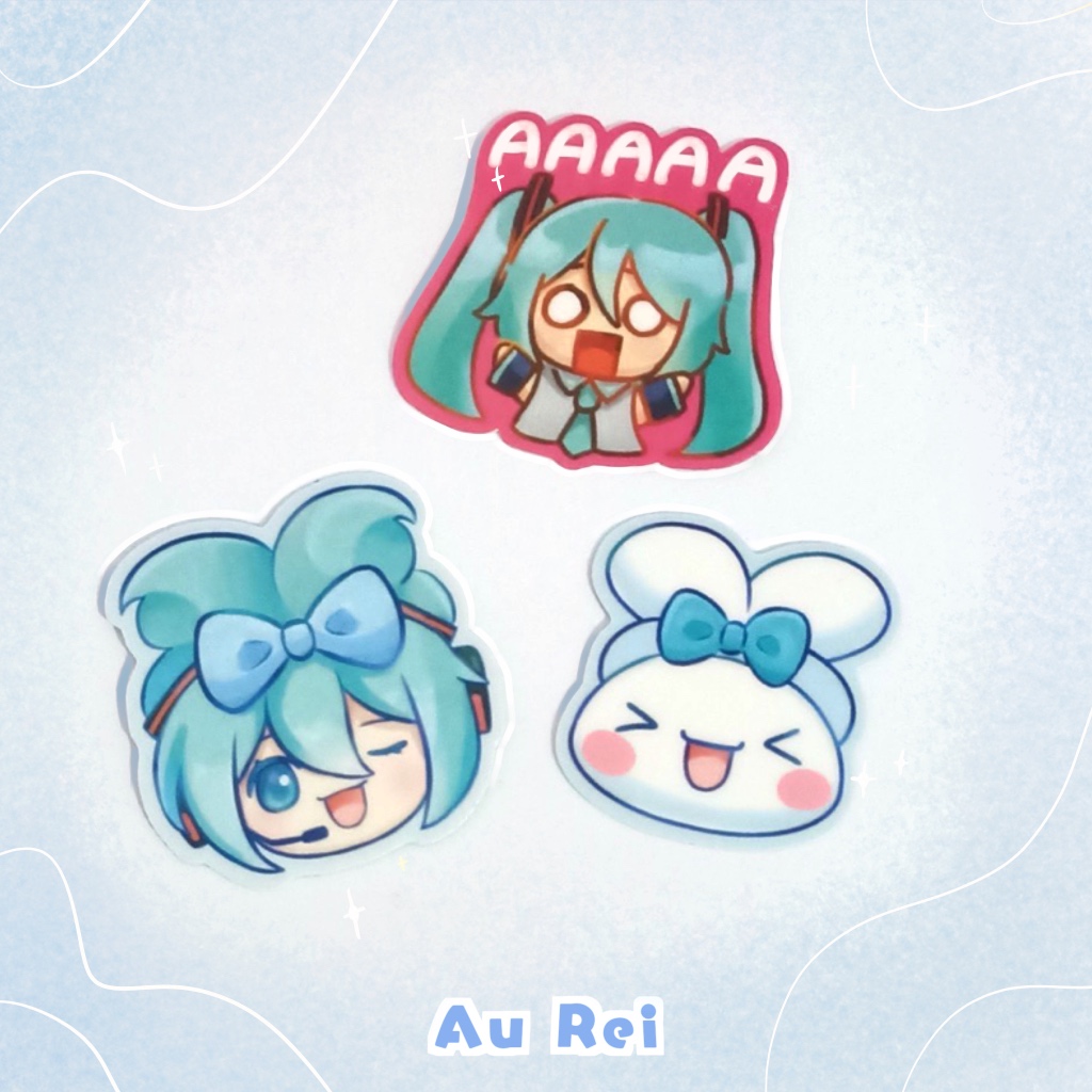 Hatsune miku screaming & Cinnamoroll Collab sticker by Au Rei ...