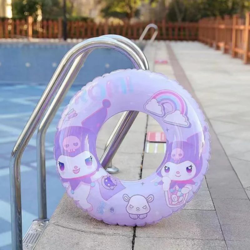 Kids pool floats inflatable swimming ring float Sanrio kuromi ban Buoy ...